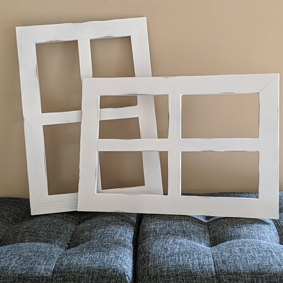 Farmhouse | Accents | Nib 2 Rustic Wall Decor Window Framesfarmhouse ...